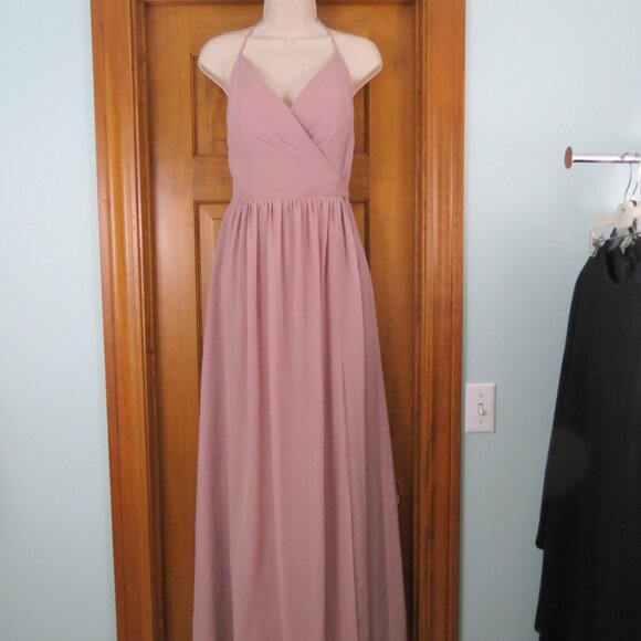 Revelry | Dresses | Nwt Revelry Rose Quartz Hannah Chiffon Faux Wrap ...